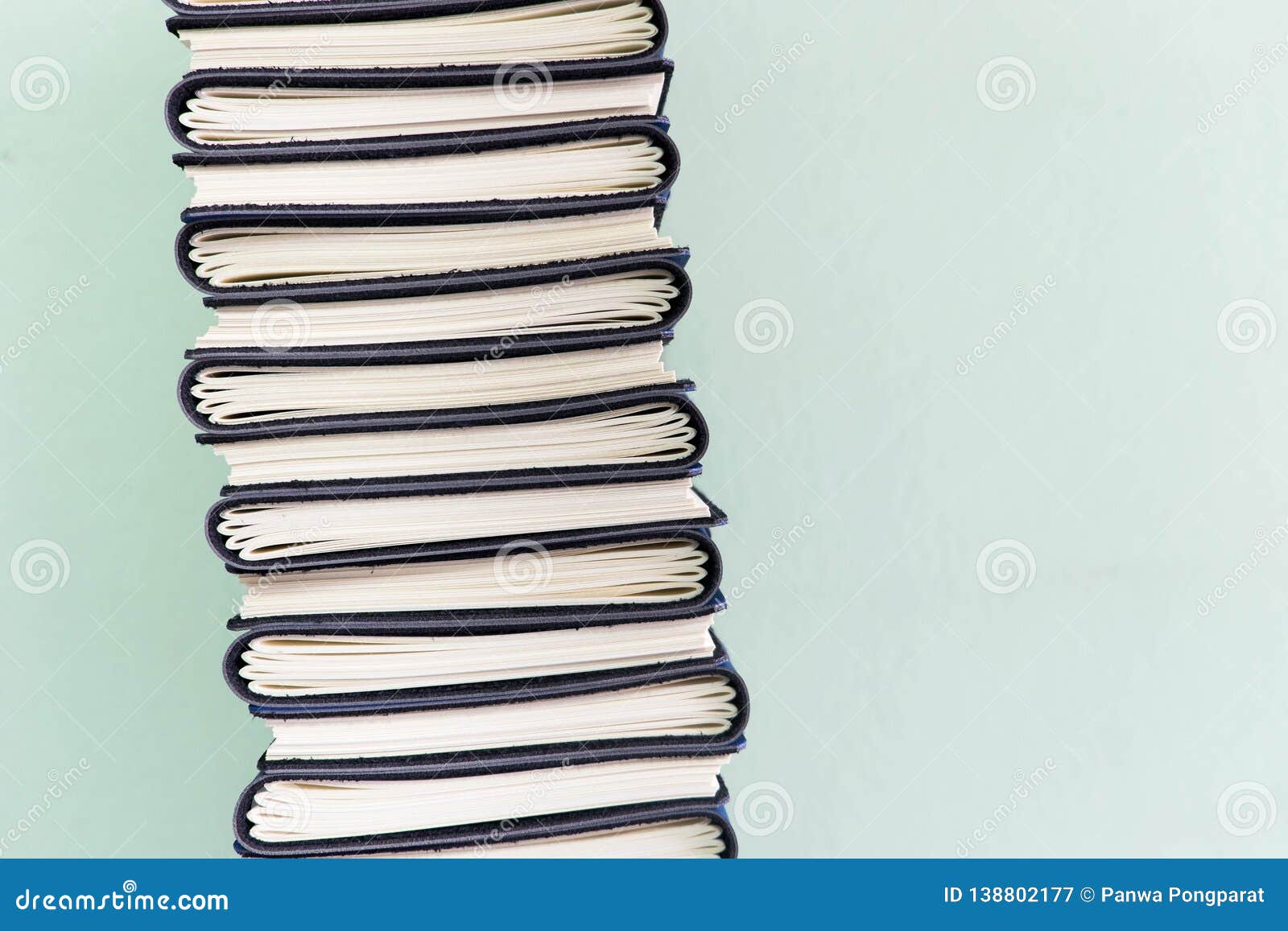 Tilted Handmade Leather Books Stock Image - Image of craft, education ...