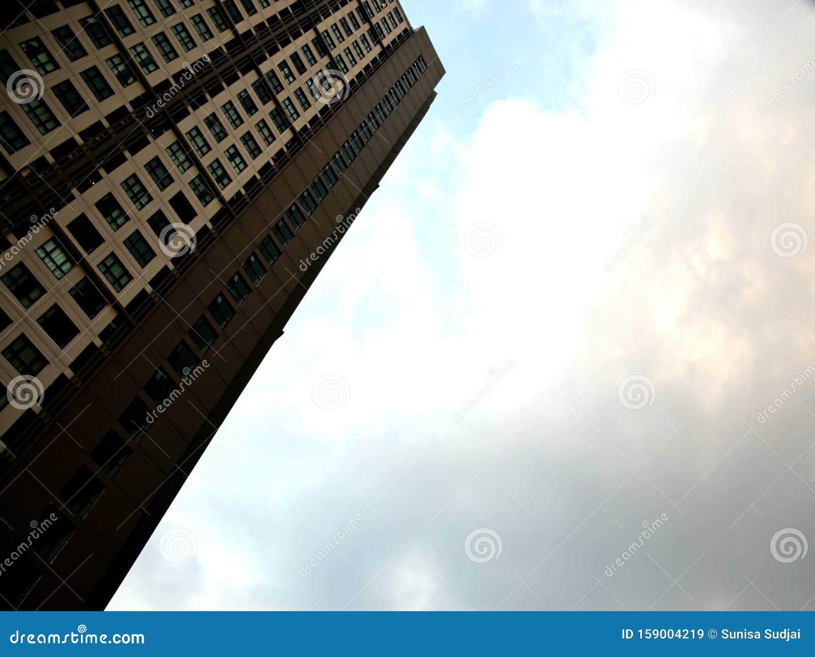The Tilted Image of Tall Buildings Stock Image - Image of building ...