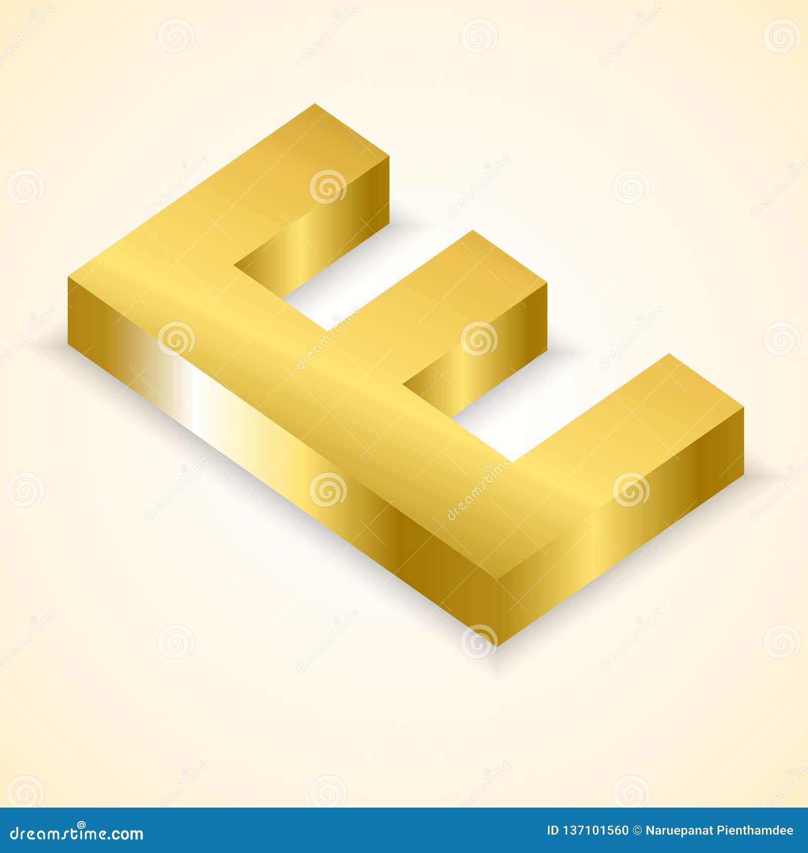 Font gold 3D style stock vector. Illustration of oblique - 137101560