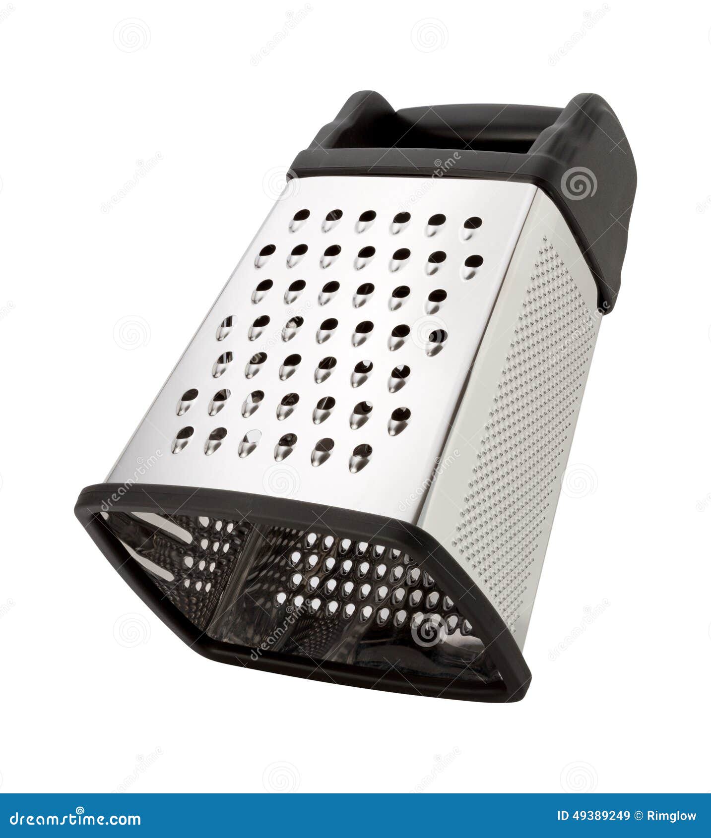 Tilted Stainless Steel Box Grater Stock Image - Image of household ...
