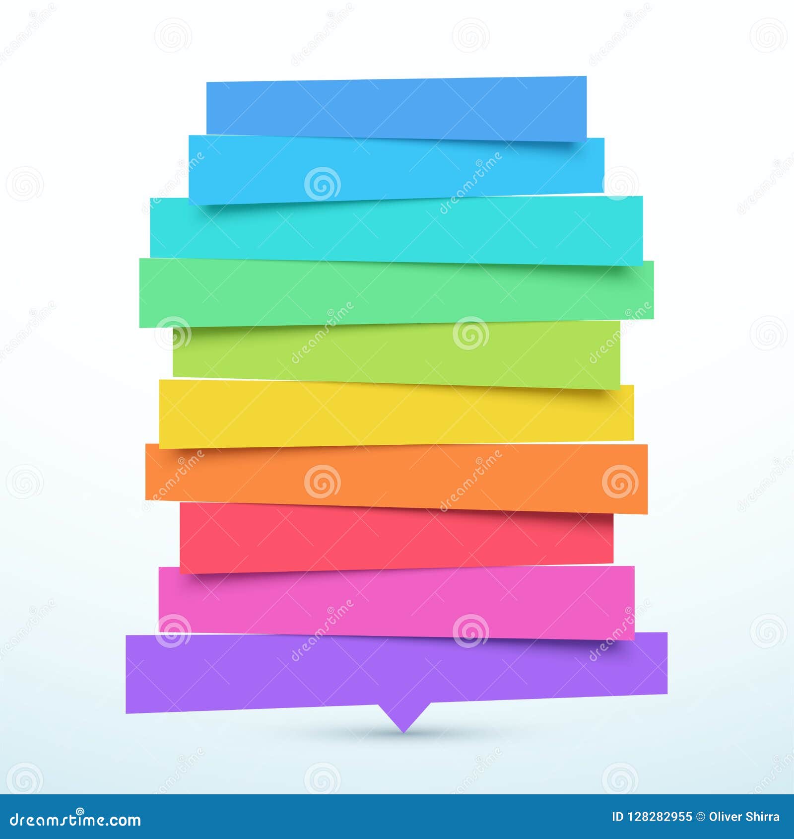 Tilted 10 Step Banners List Infographic Design Stock Vector ...