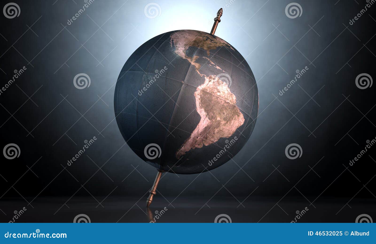 Tilted World Globe Royalty-Free Stock Photo | CartoonDealer.com #46532025