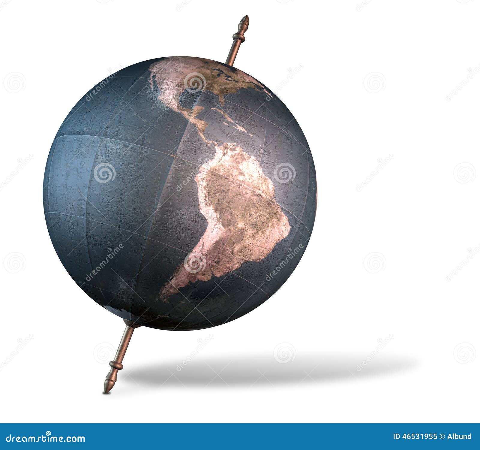 Tilted World Globe Royalty-Free Stock Photo | CartoonDealer.com #46532025