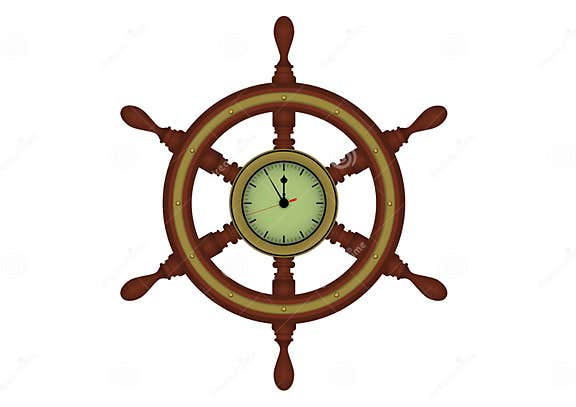 Timón ilustración del vector. Ilustración de barco, forma - 47077135