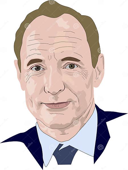 Tim Berners-Lee Portrait Vector Illustration Editorial Photo ...
