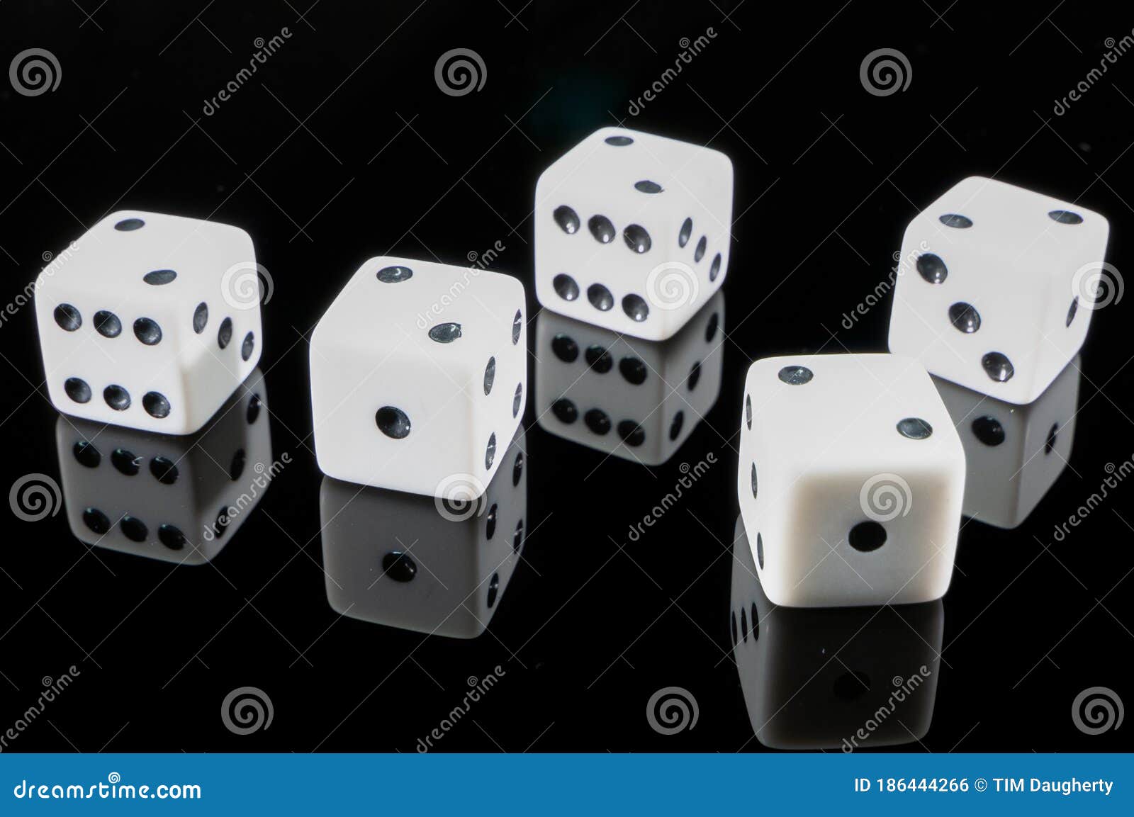 Five White Dice with Twos Up Stock Photo - Image of kind, chance: 186444266