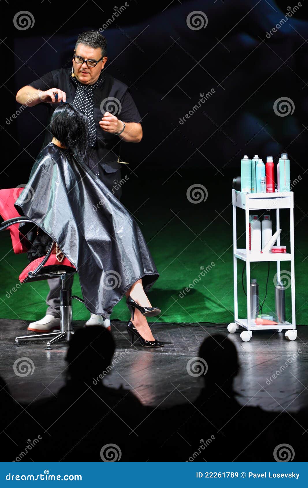 Tim Hartley Makes Hairdressing for Hair Model Editorial Stock Image ...