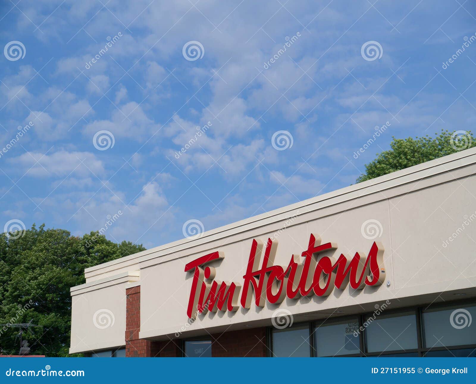 Tim Hortons Sign On Building Editorial Photo | CartoonDealer.com #27151955