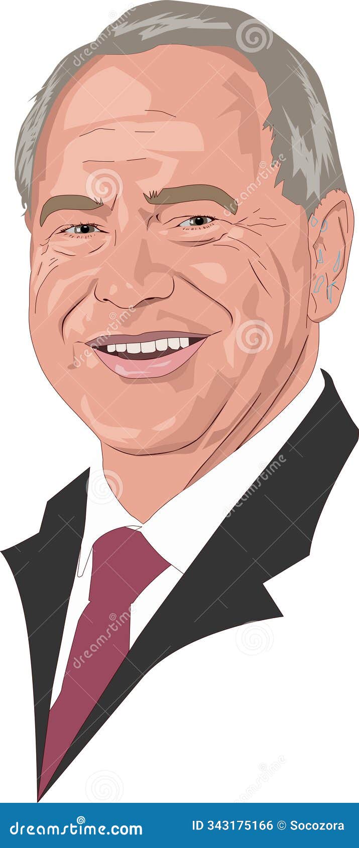 Tim Walz Portrait Vector Illustration Editorial Photo - Illustration of ...