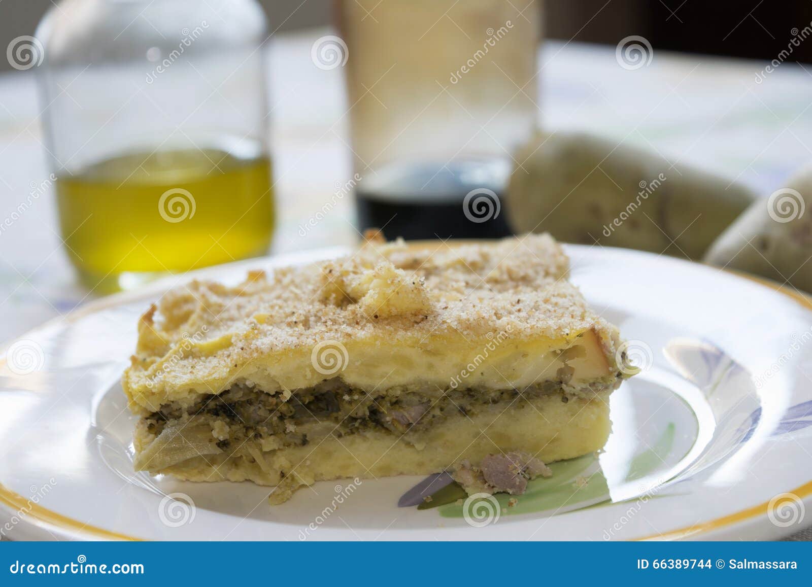 Timbale of Potatoes Stuffed with Vegetables Stock Photo - Image of ...