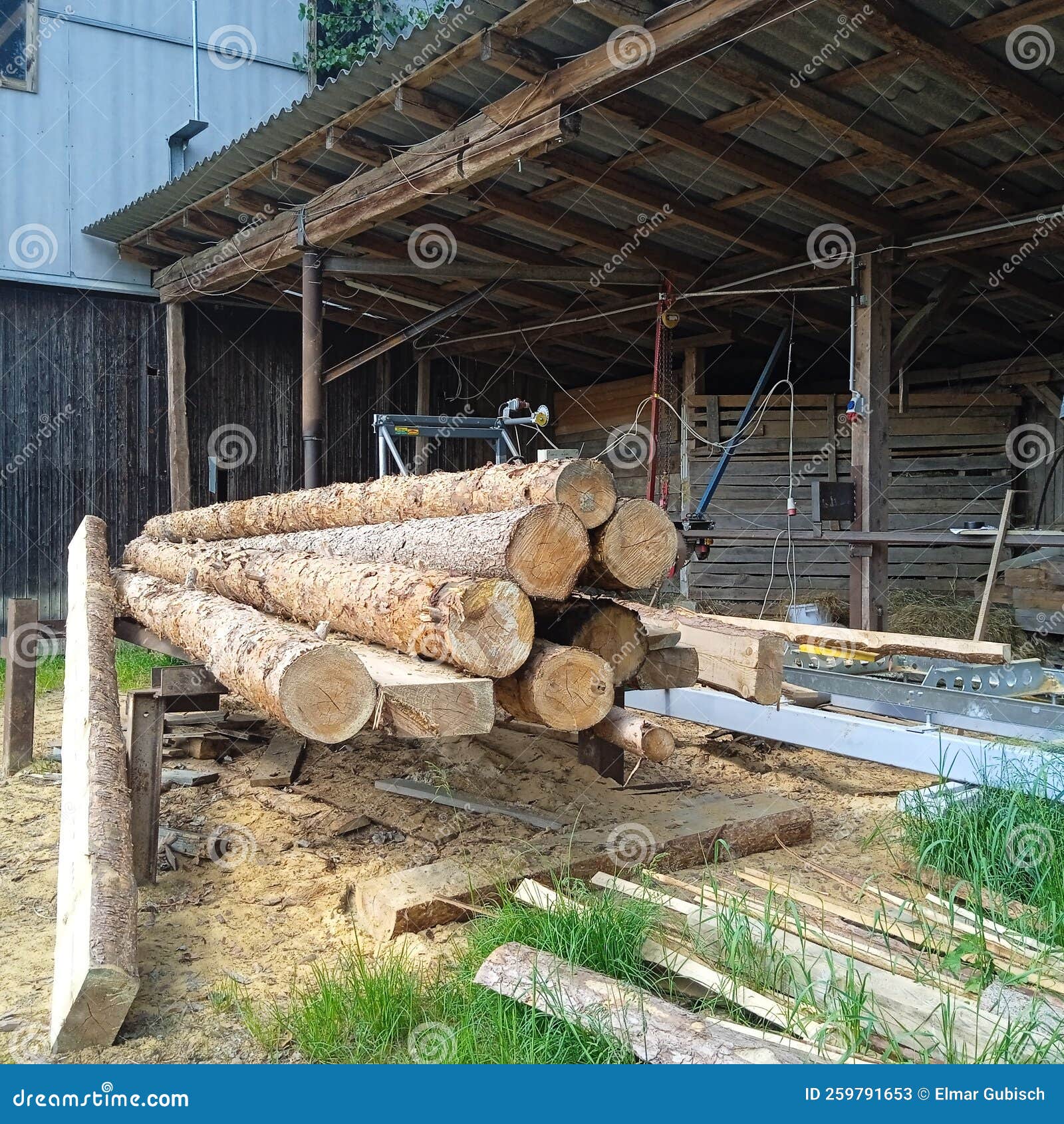Timber Construction in Construction Industry Stock Image - Image of ...