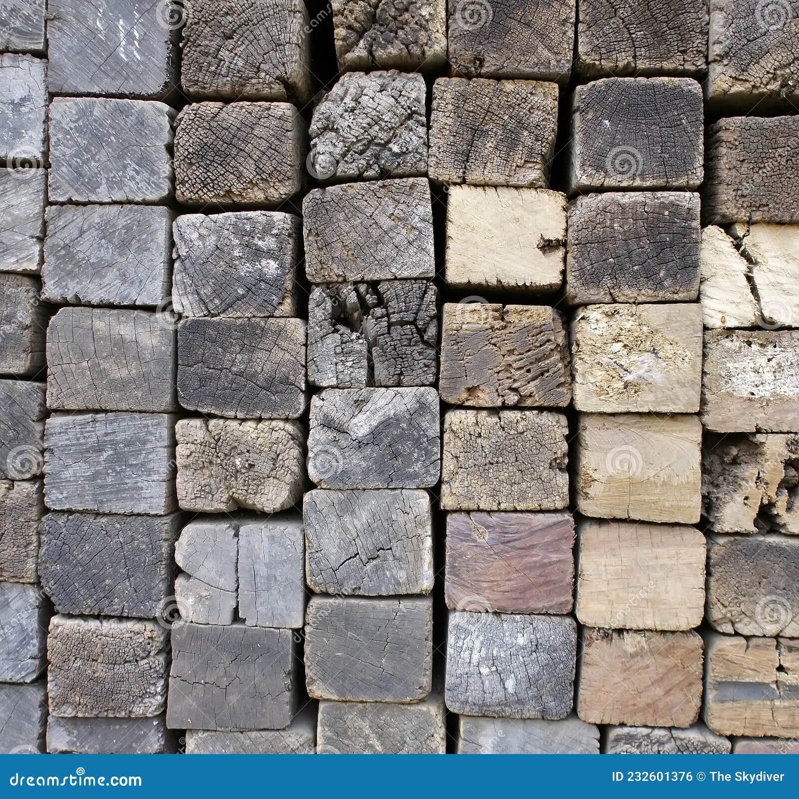 Timber Cut into Square Shape in a Warehouse Stock Photo - Image of ...