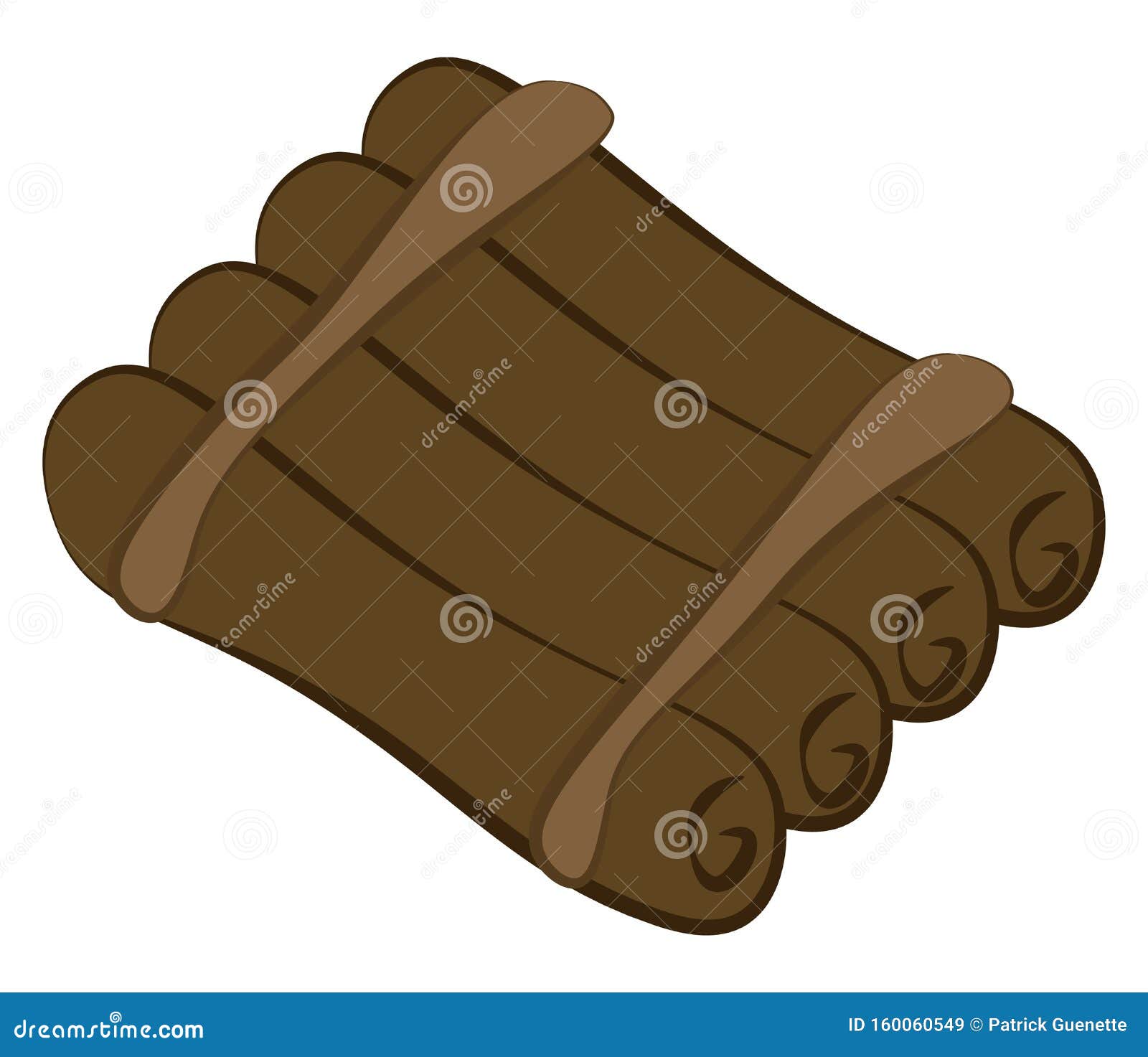 A Boat or Floating Structure Constructed with Timber Pieces Vector ...