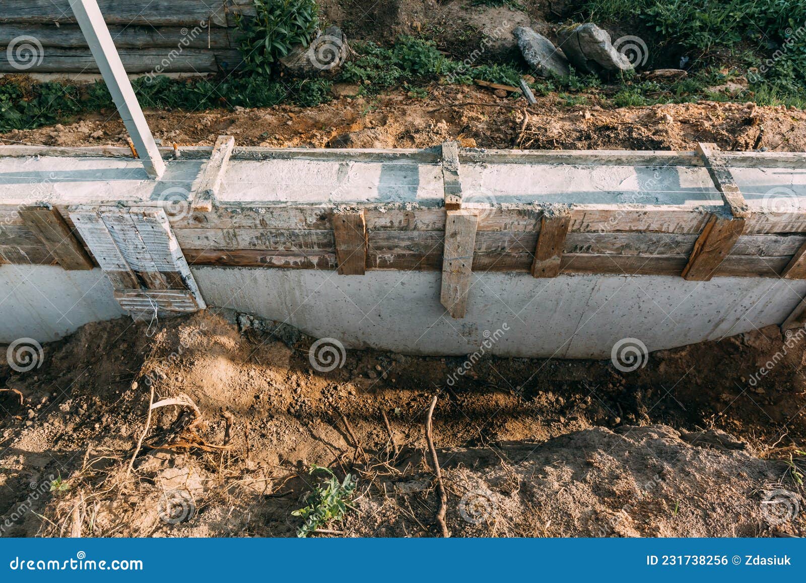 Timber Formwork with Metal Reinforcement with Pour Concrete and ...