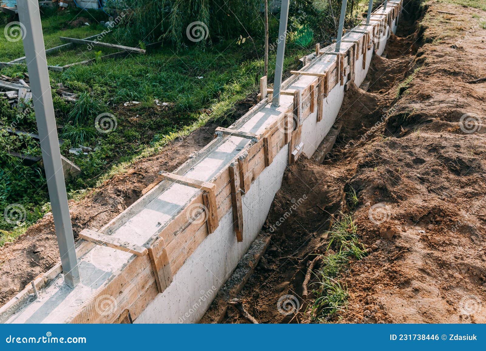 Timber Formwork with Metal Reinforcement with Pour Concrete and ...