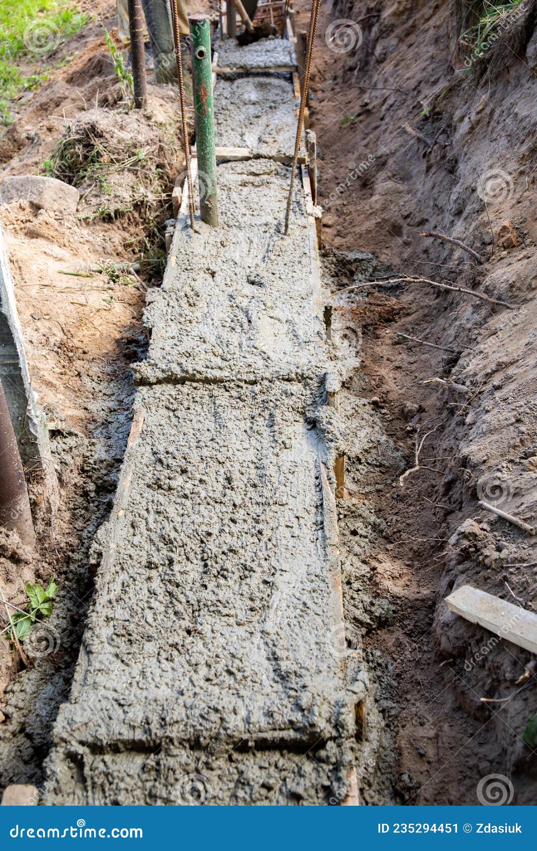 Timber Formwork with Metal Reinforcement with Pour Concrete and ...