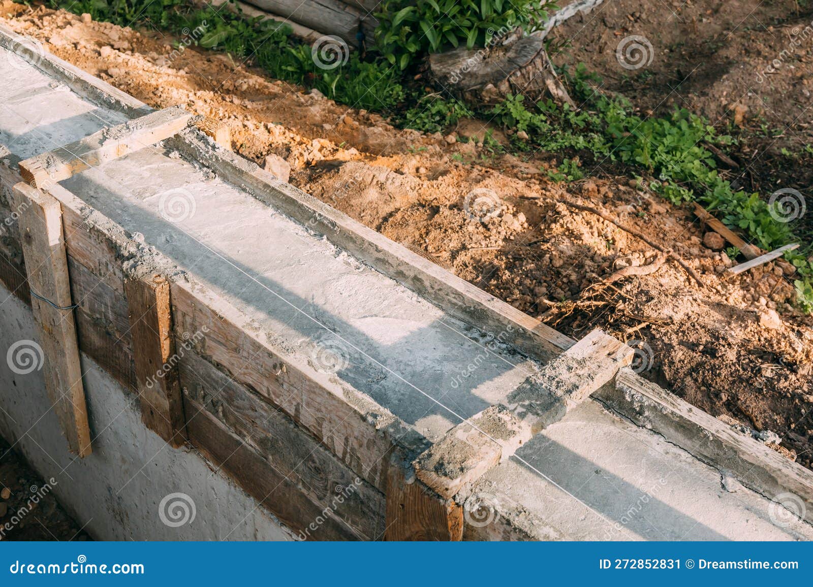 Timber Formwork with Metal Reinforcement with Pour Concrete and ...