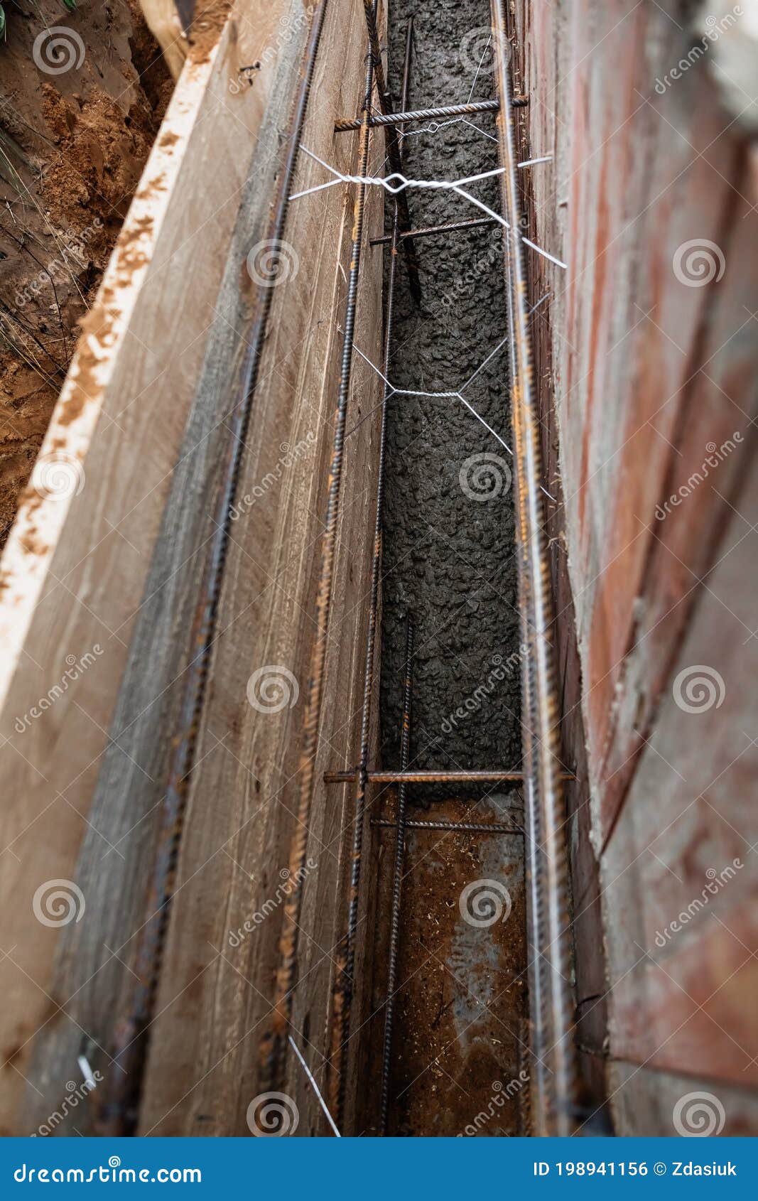 Timber Formwork with Metal Reinforcement for Pouring Concrete and ...