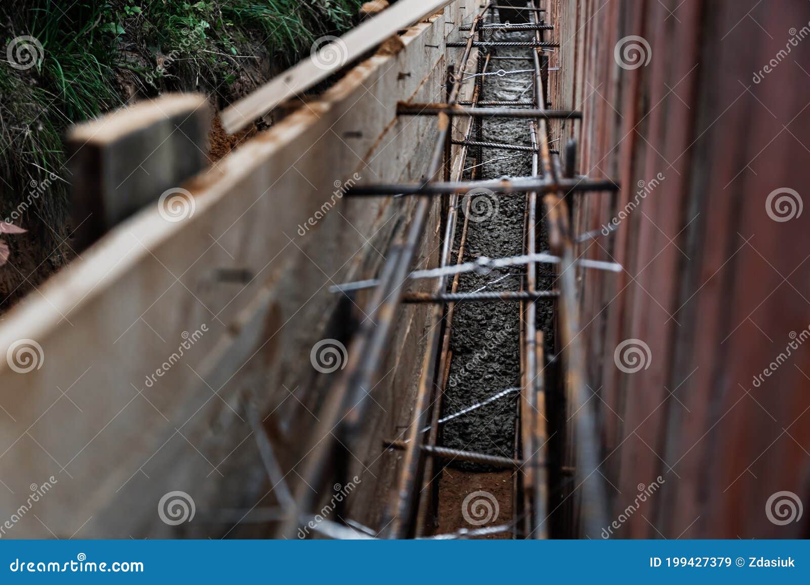 Timber Formwork with Metal Reinforcement for Pouring Concrete and ...