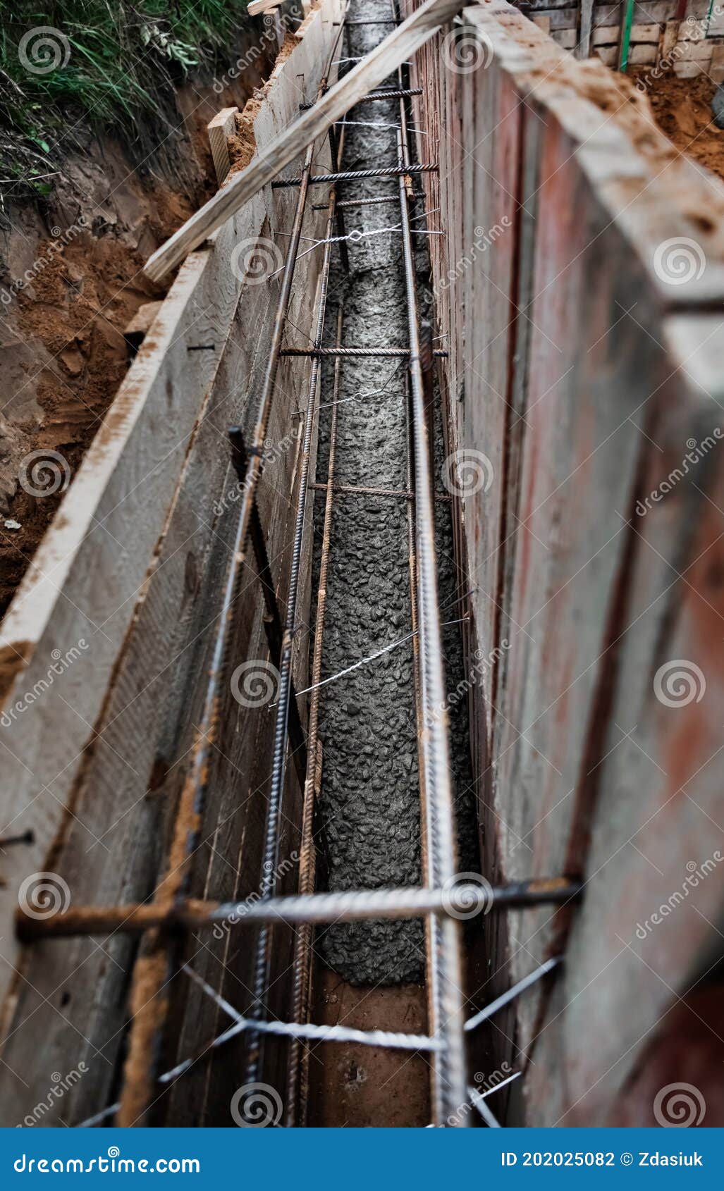 Timber Formwork with Metal Reinforcement for Pouring Concrete and ...