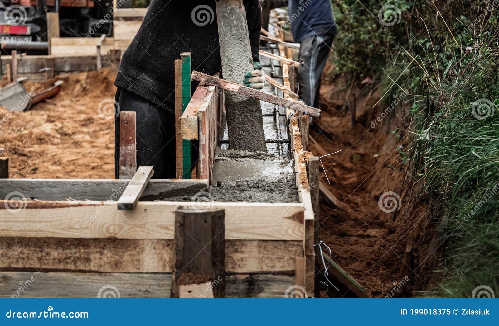 Timber Formwork with Metal Reinforcement for Pouring Concrete and ...