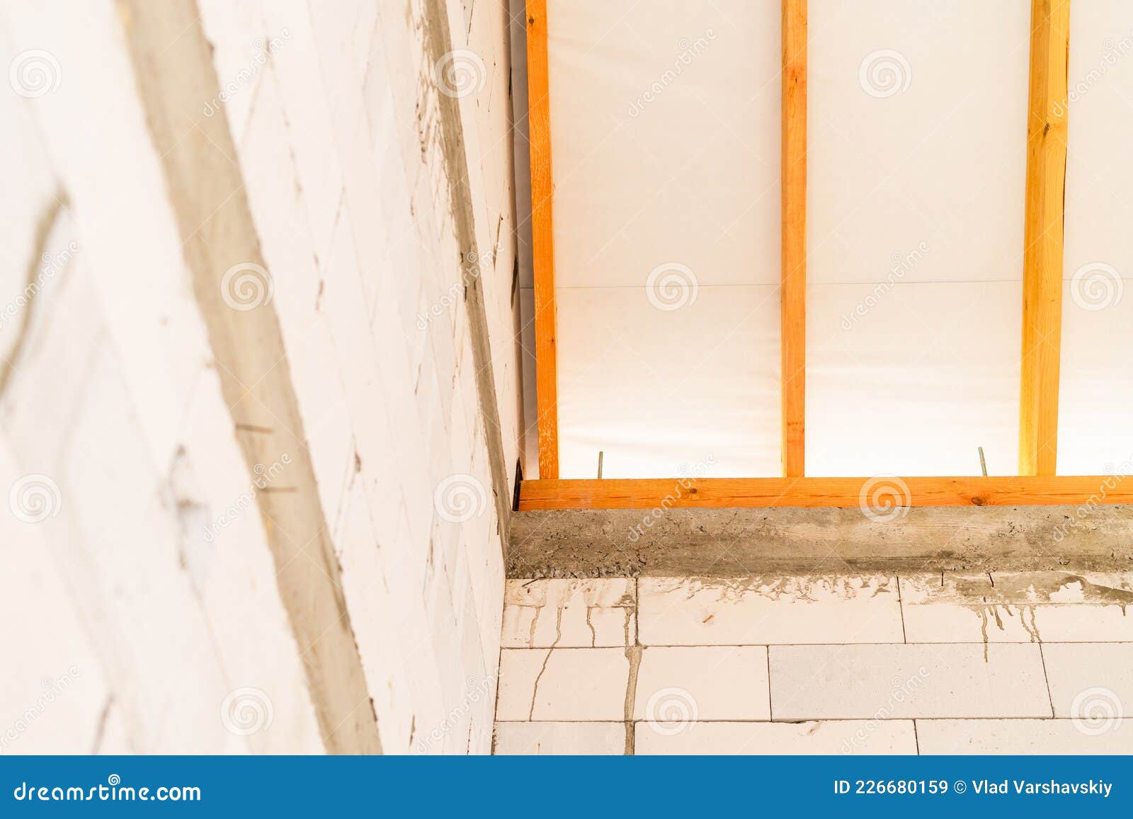 Timber Frame of the Cladded Roof, Inside View Stock Image - Image of ...
