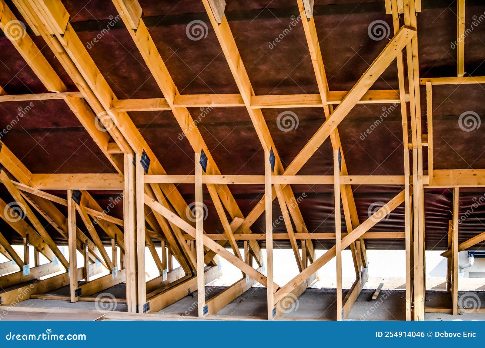 Timber Frame of Detached House Close-up Stock Photo - Image of english ...