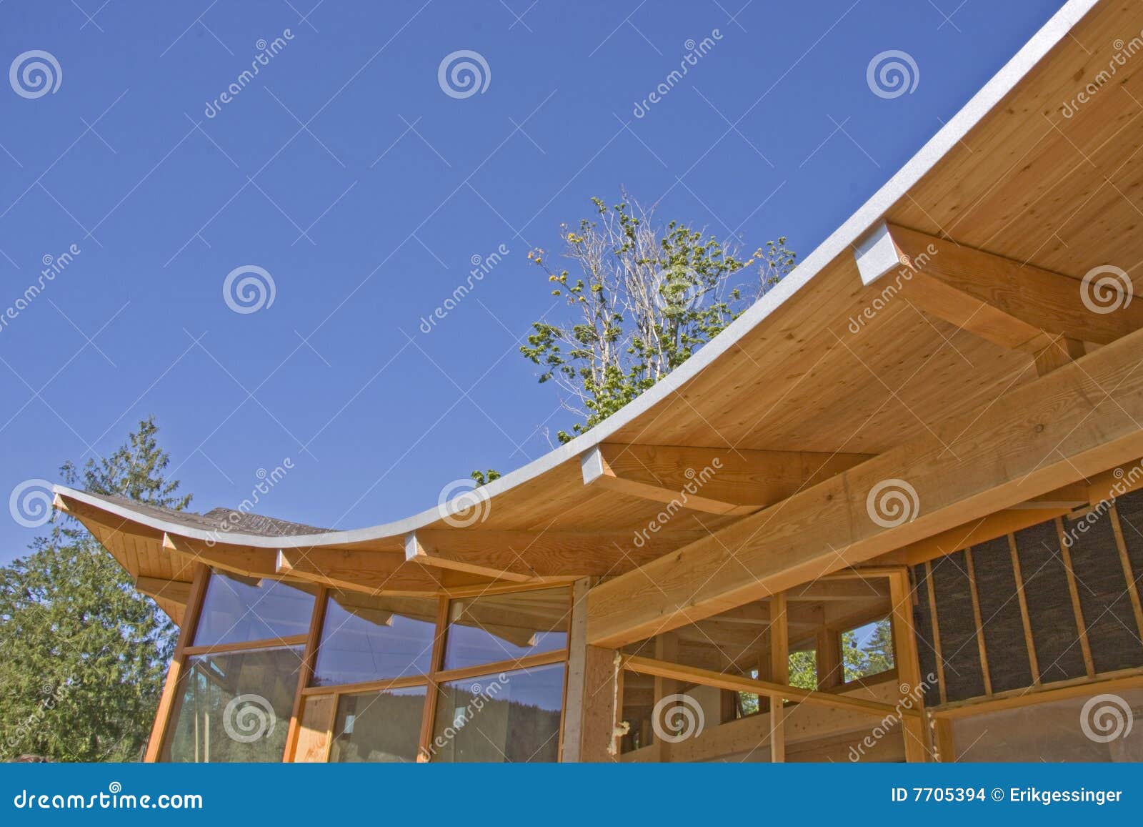 Timber Frame Roof Construction Stock Photo - Image of frame ...