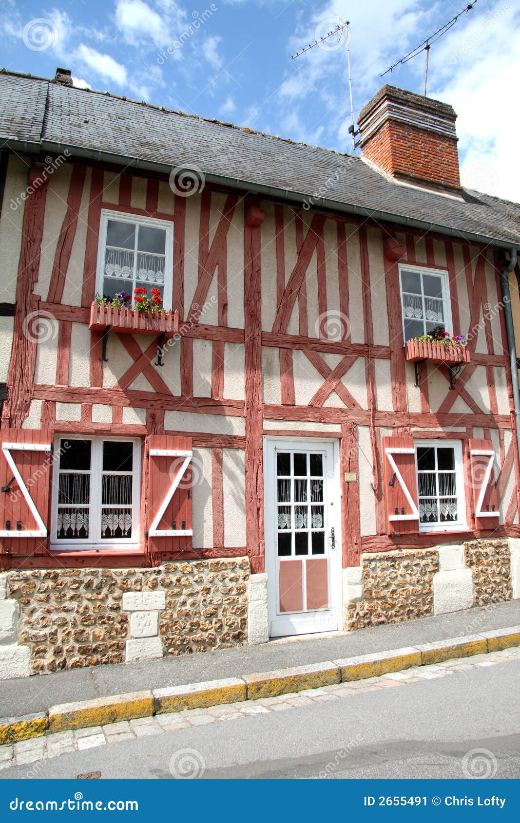 Timber Framed House stock image. Image of terrace, french - 2655491