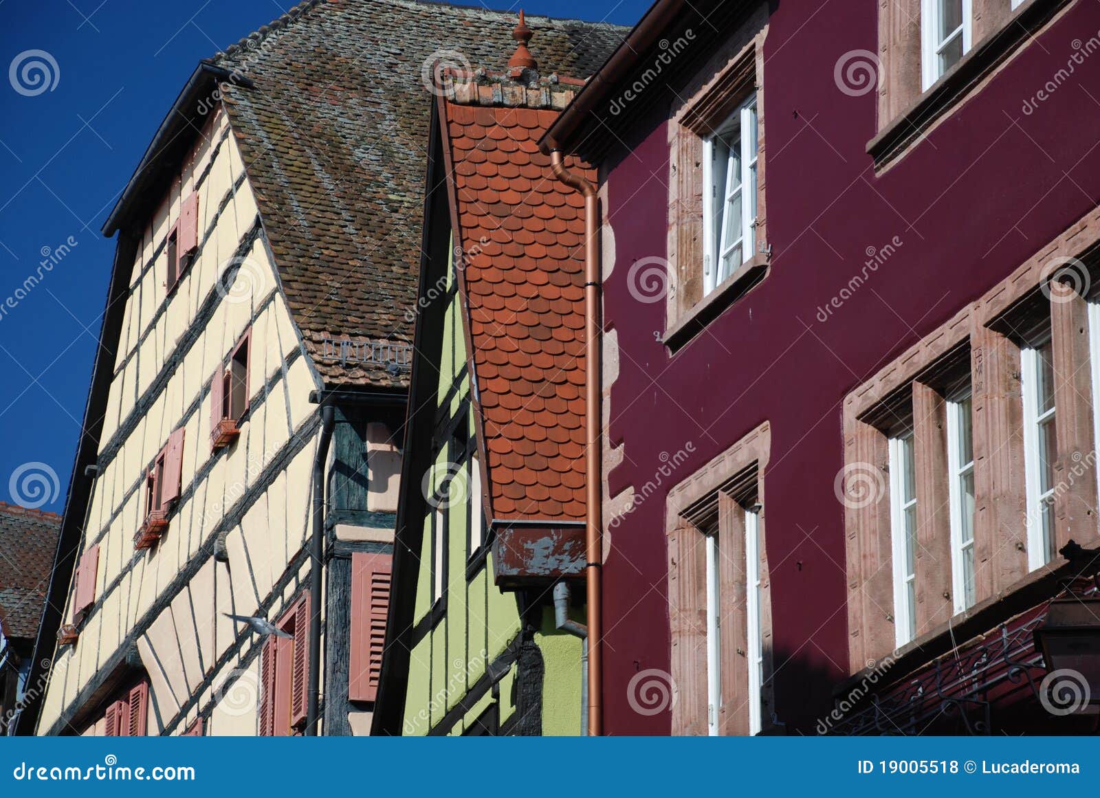 Timber Framed Houses in Alsace Stock Photo - Image of timber, frame ...