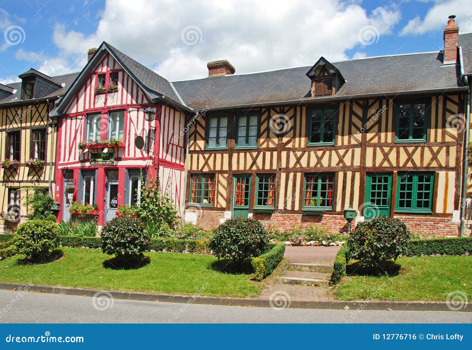 Timber Framed Normandy Houses Stock Photo - Image of house, rustic ...