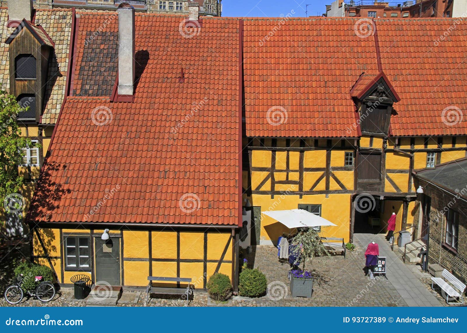 Timber Framing Building in Old Town of Malmo, Sweden Stock Image ...