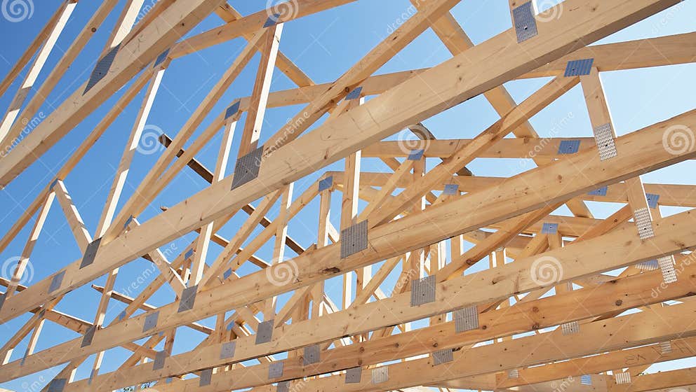 Timber Framing, Wooden Structural Framework. Wooden Framework during ...