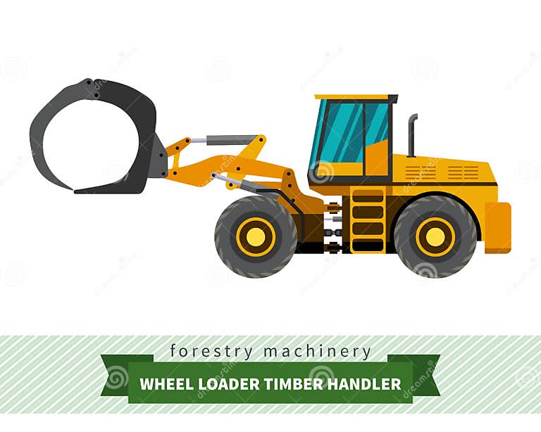 Timber handler vehicle stock vector. Illustration of handling - 68600287