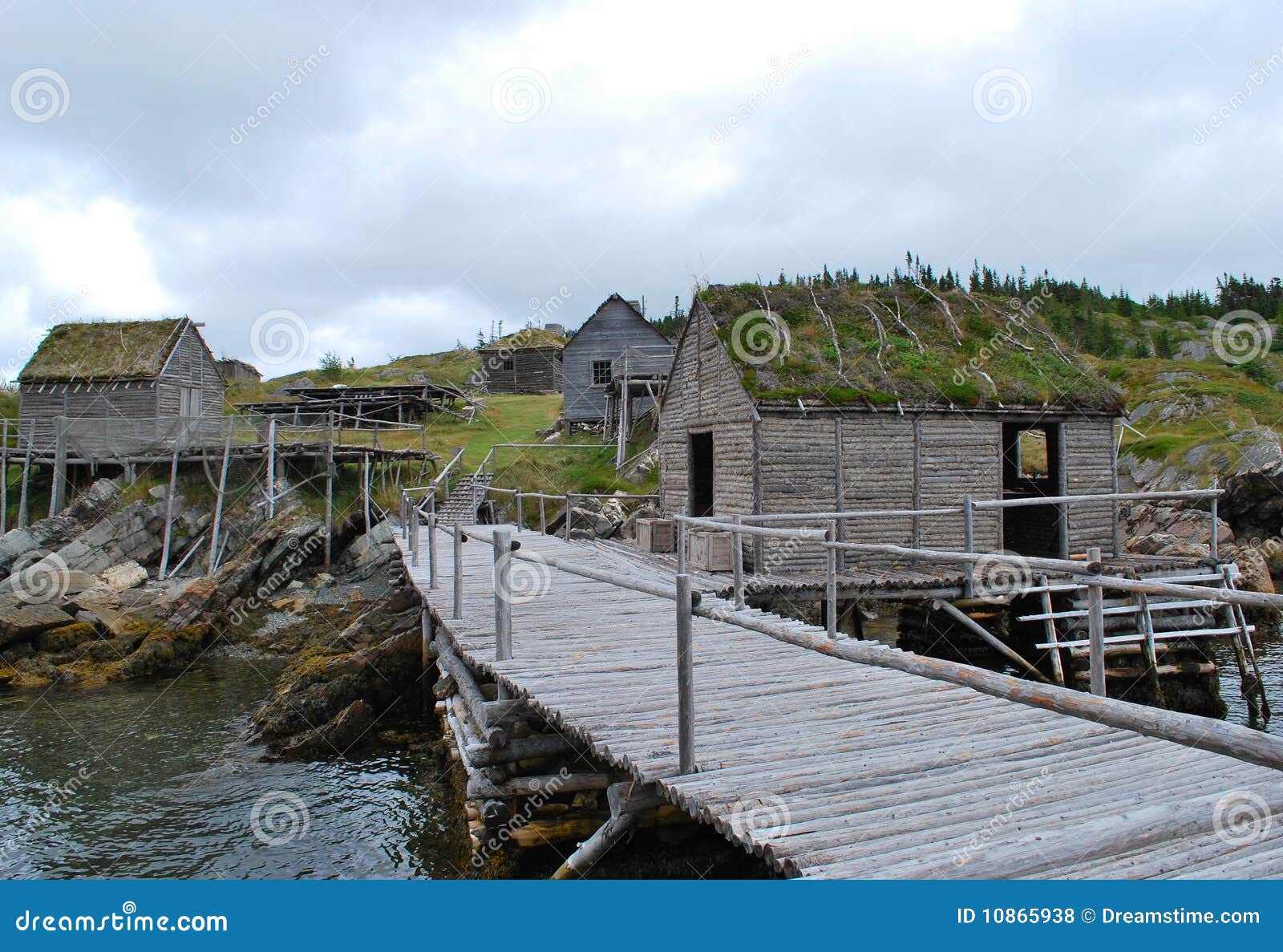 Timber houses and pier stock photo. Image of residences - 10865938
