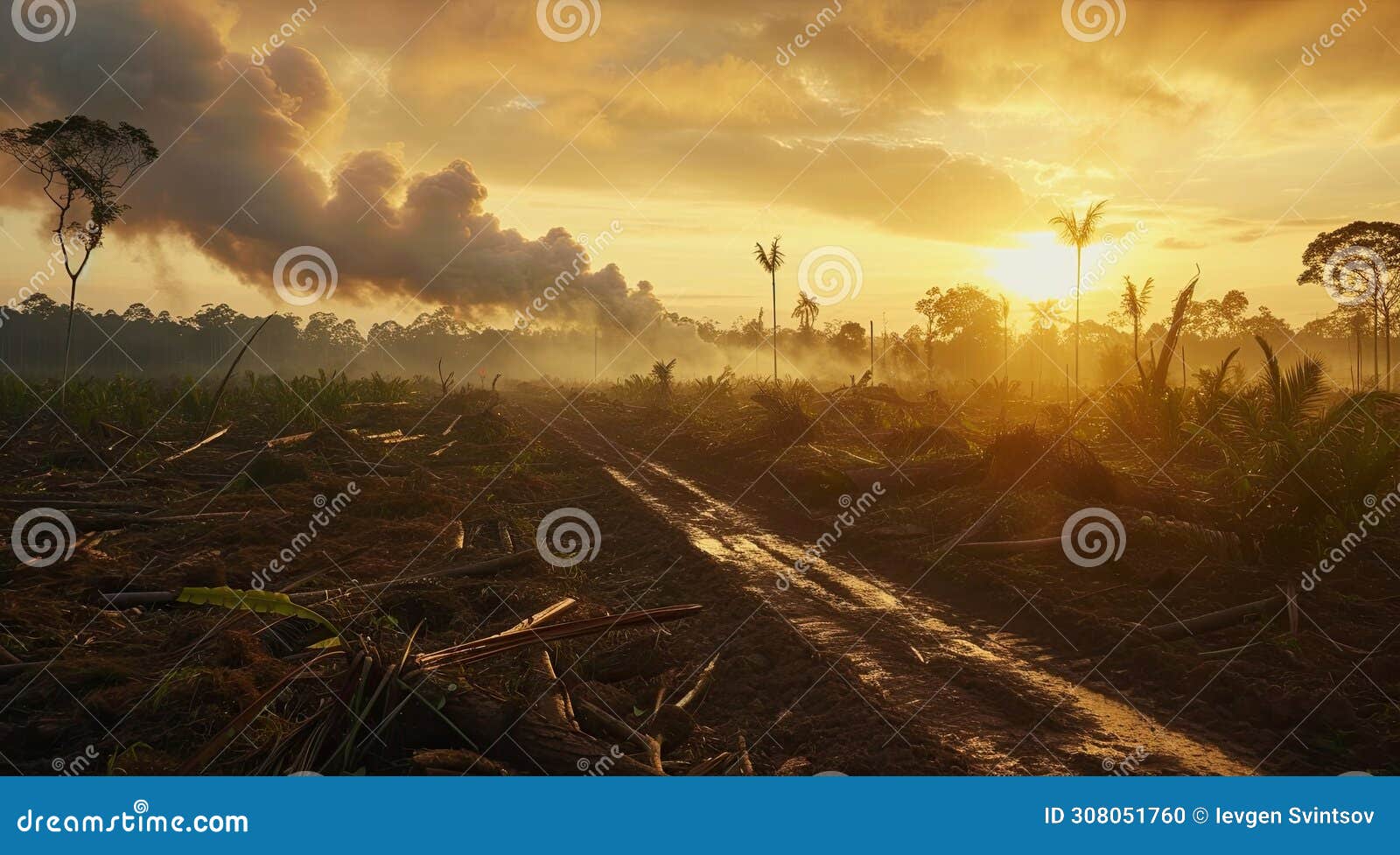 Environmental Degradation Linear Icons Set. Pollution, Deforestation ...