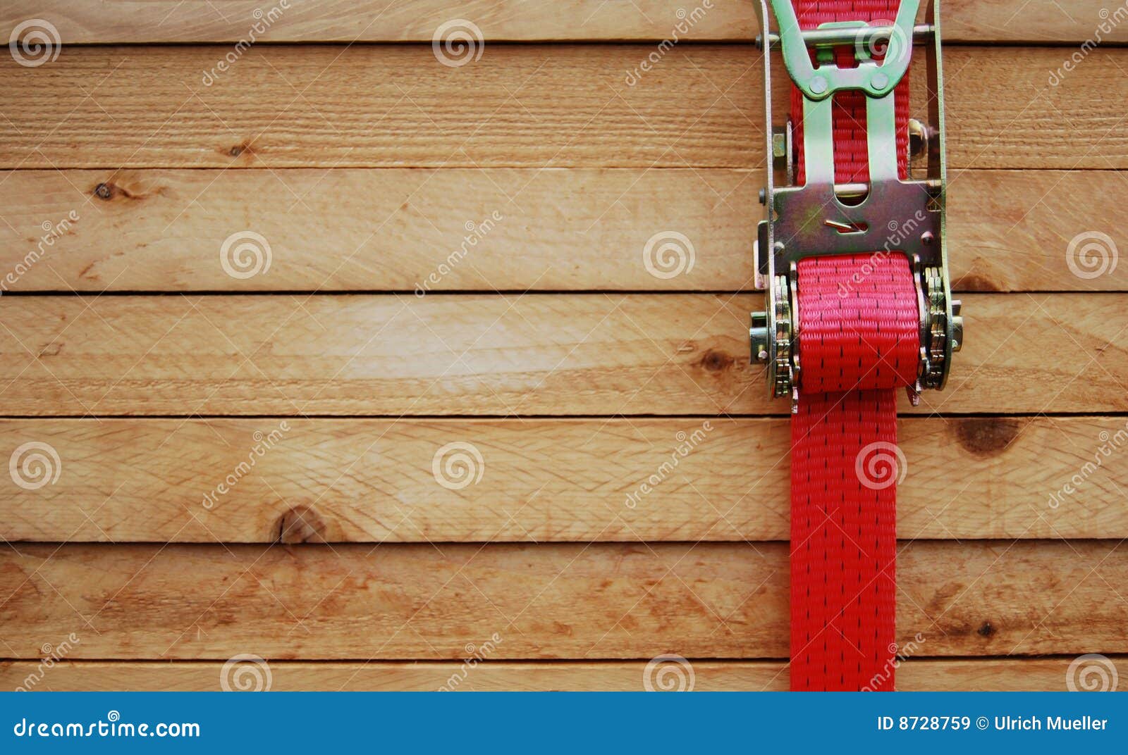 Timber with lashing strap stock image. Image of pine, pattern - 8728759