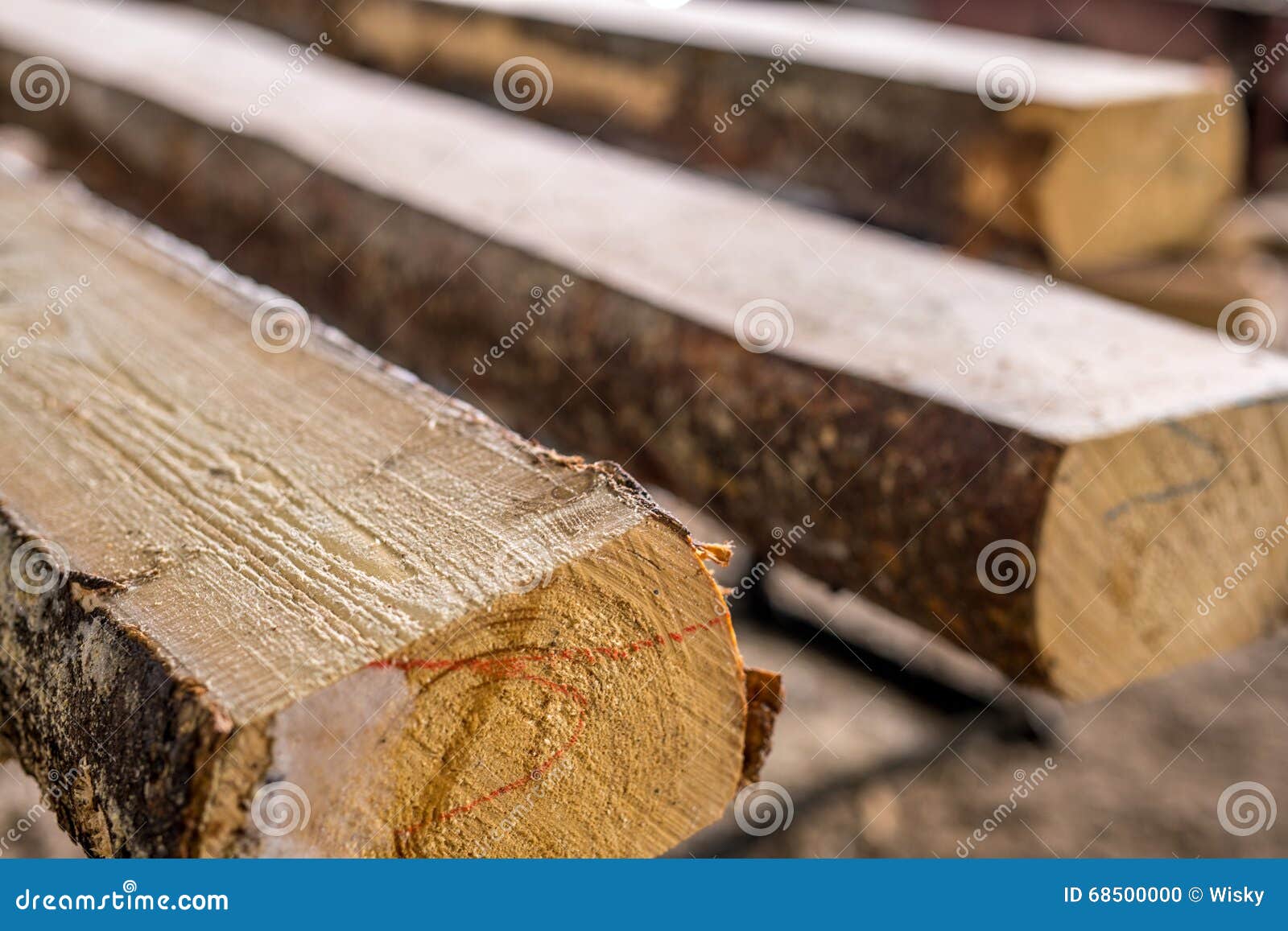 Timber with Marks Made Colored Pencils Stock Photo - Image of lumber ...