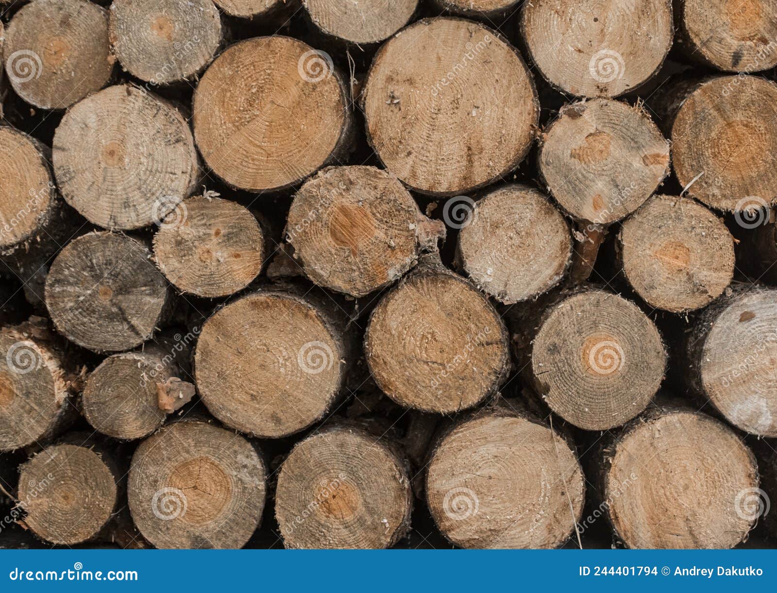 Timber Round Wood Background. Cooking Firewood Stock Photography ...