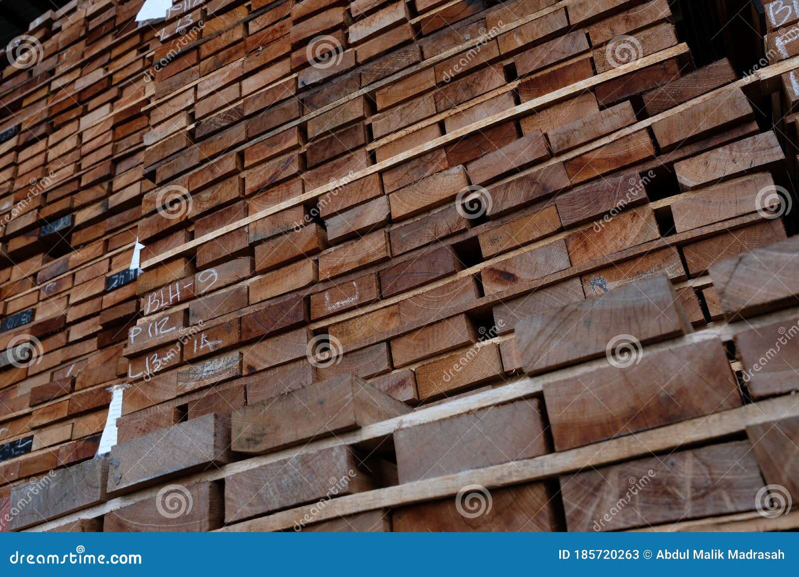 Timber on the shelf stock image. Image of pile, grunge - 185720263