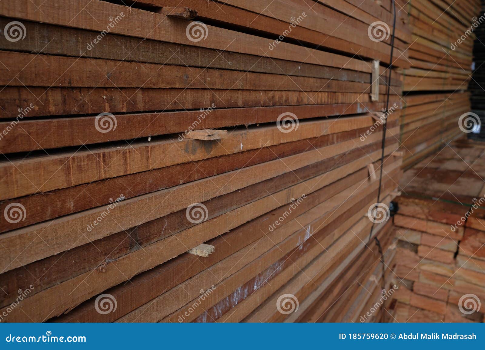 Timber on the shelf stock photo. Image of industry, brown - 185759620