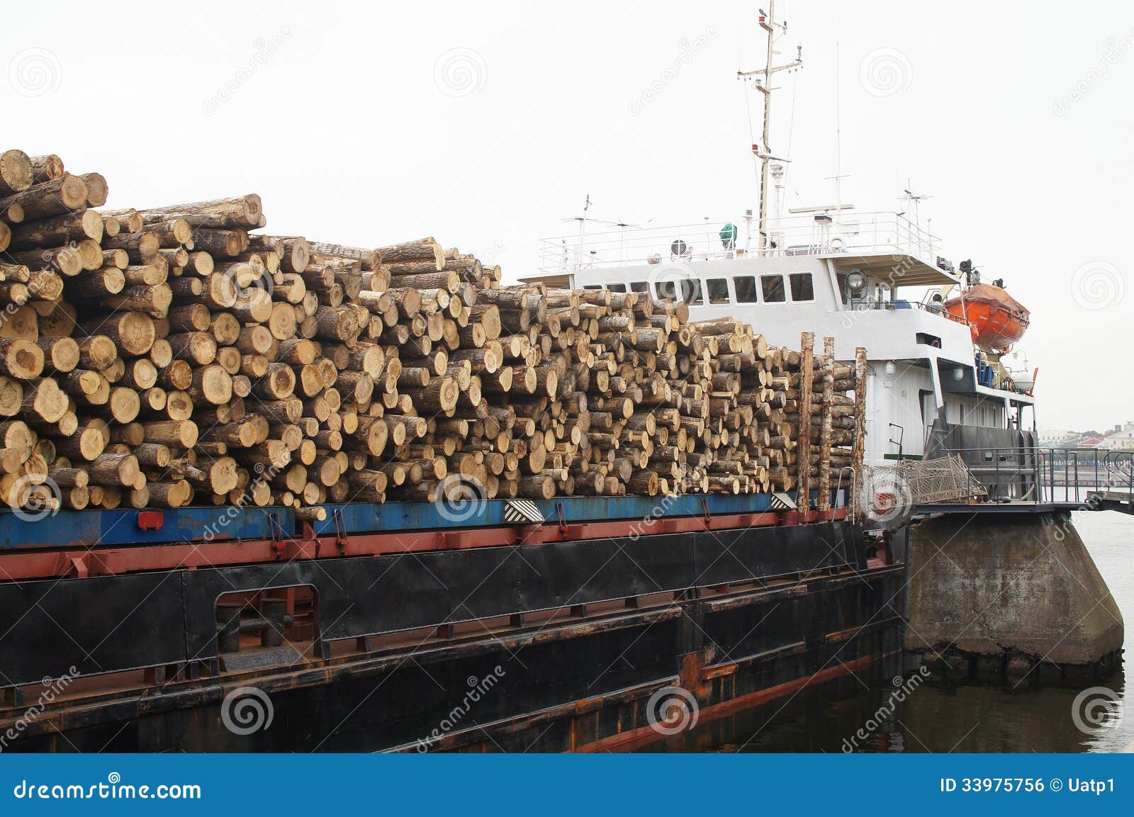 Timber ship stock photo. Image of logs, timber, resource - 33975756