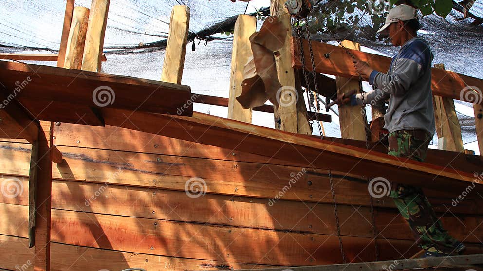 Timber Shipbuilder Working while Working Editorial Image - Image of ...