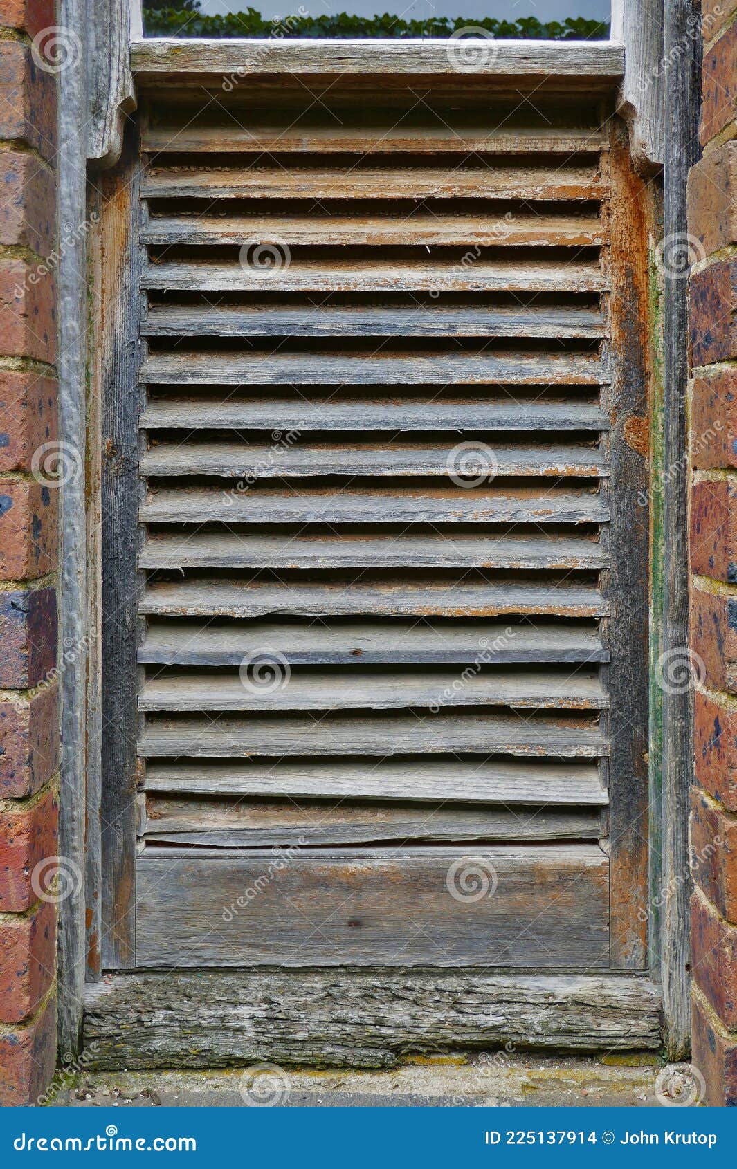 Timber Slatted Window As Part of a Nold Stable in Victorian Countryside ...