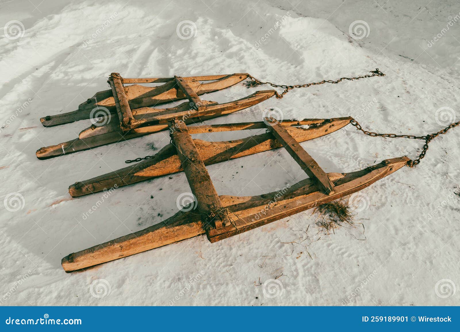 Timber sleds for horses stock image. Image of slede - 259189901
