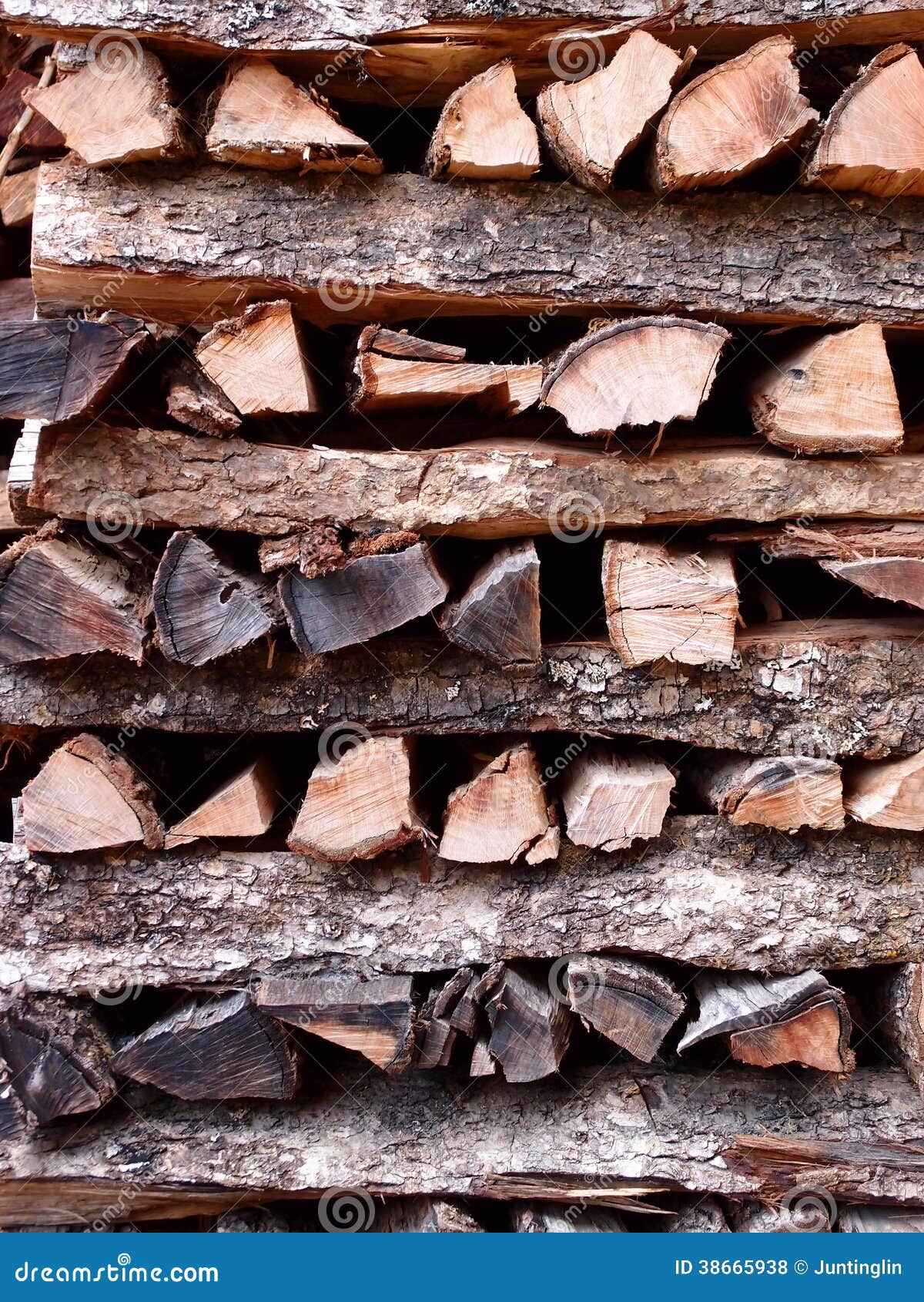 Chopped Raw Timbers Cross Support Each Other. Team Stock Photo - Image ...