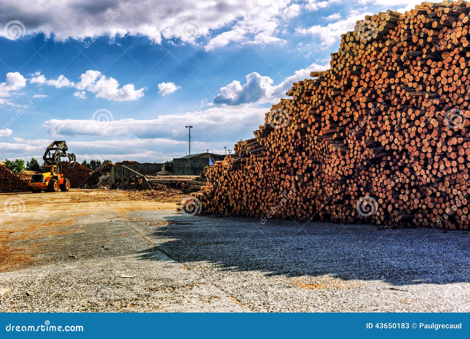 Lumber Mill And Stacked Boards Royalty-Free Stock Photography ...