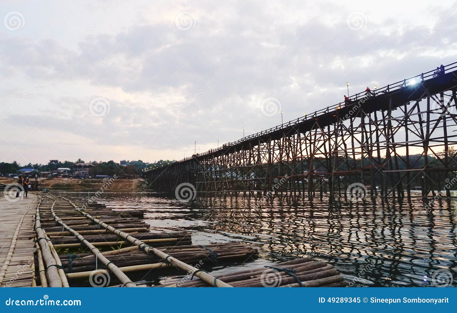Timber structure bridge stock image. Image of raft, float - 49289345