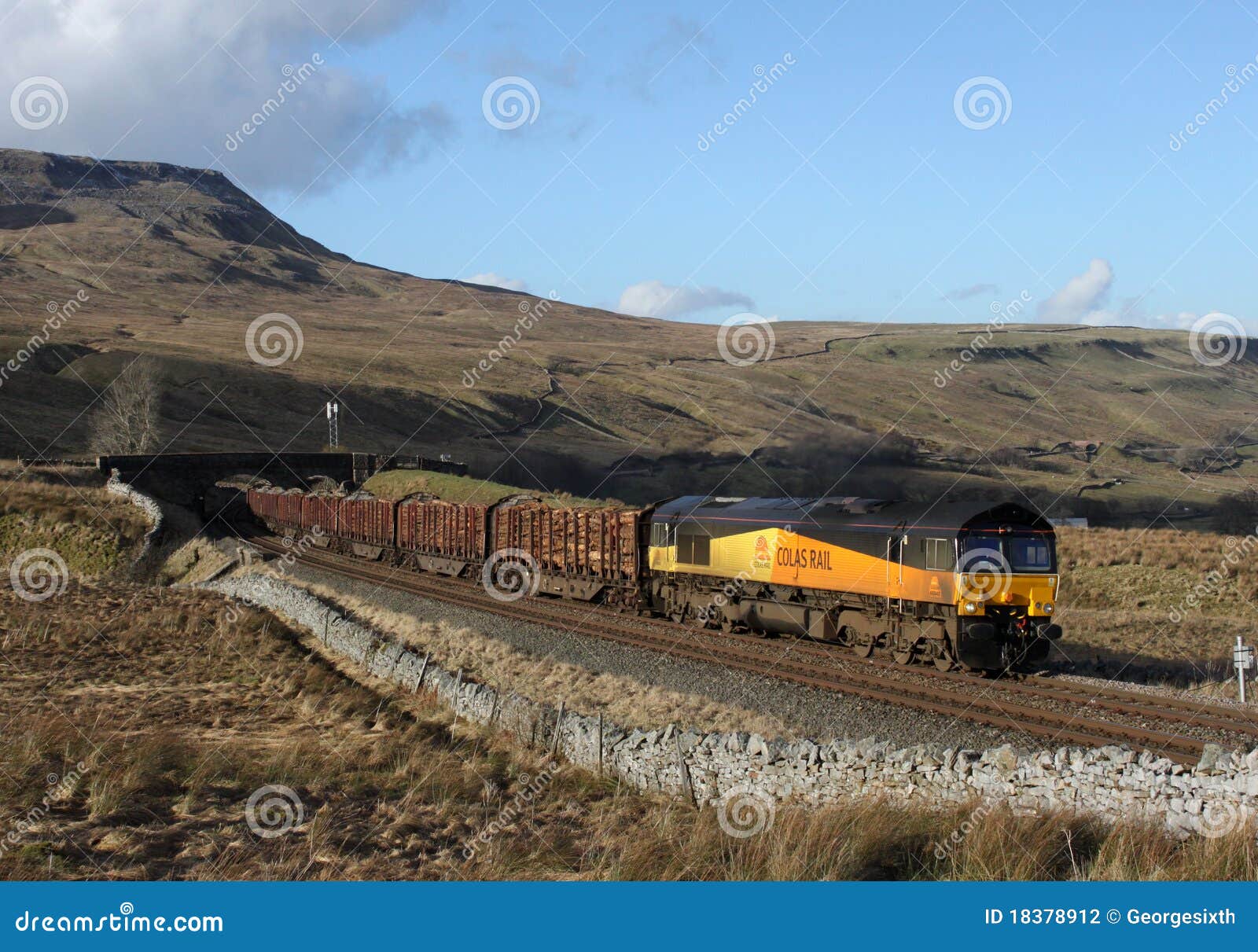 Timber train at Ais Gill editorial photography. Image of black - 18378912