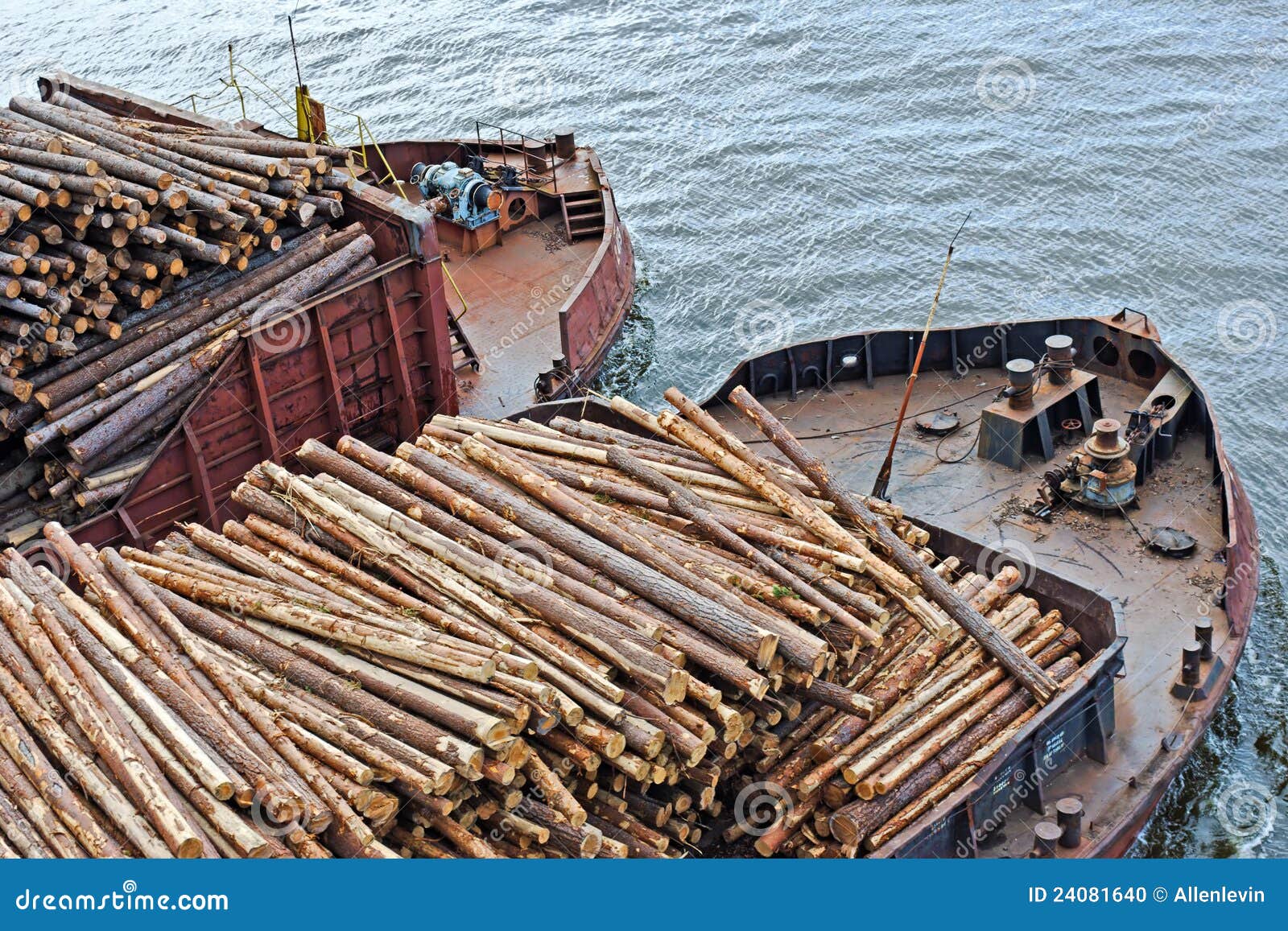 Timber Transportation by Vessel Stock Photo - Image of distribution ...